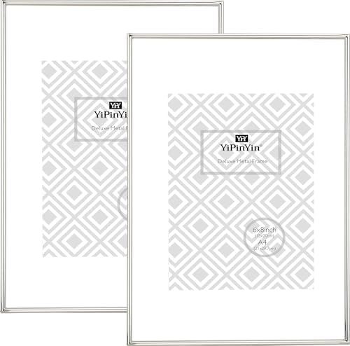 Stewart Superior A4 Brushed Aluminium Picture Frame with Perspex Safety ...