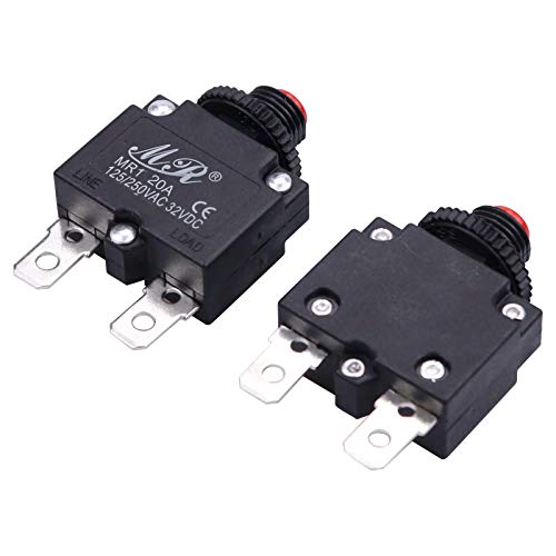 Snapklik.com : 20 Amps Thermal Circuit Breakers, 125/250V AC 32V DC ...