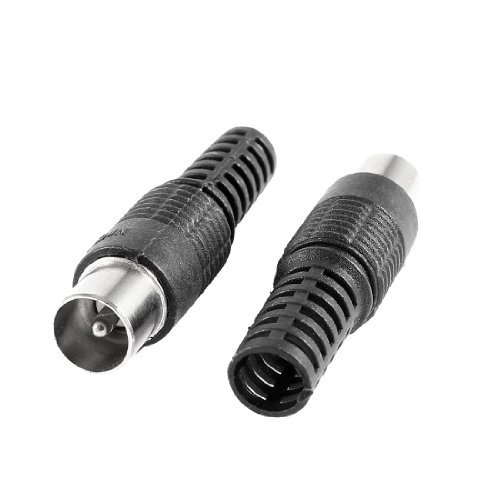 Muskan Enterprises -ME 2 Pcs IEC PAL DVB-T TV Male Plug Coax TV Adapter ...