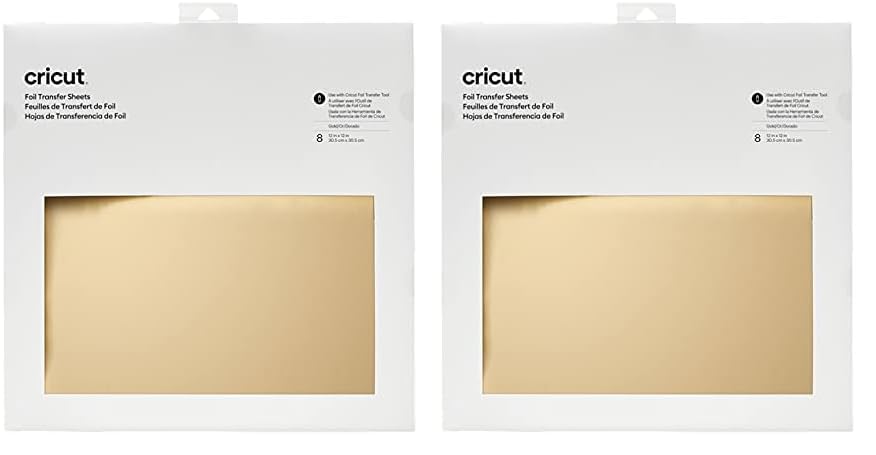 Amazon.com: Cricut Transfer Sheets, Gold (8 ct) Foil Tansfer, 8 Count ...