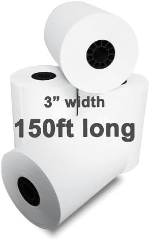 Amazon.com : 3 x 150' 1-Ply Blended Bond Paper 50 Rolls : Calculator ...