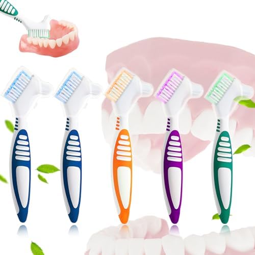 Amazon.com : LIUQIJIA Denture Brush 5PCS Double Sided Denture ...