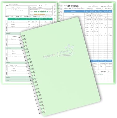 Wellness Planner & Fitness Log - Daily Diet & Health Journal with ...