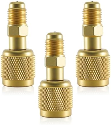 Amazon.com: 3Pcs R-32 R-454B A2L Brass HVAC Charging Adapter 1/4" Left ...