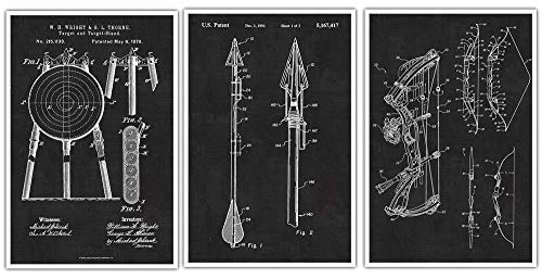 Amazon.com: Archery Arrow Patent Wall Art Patent Poster Set of 3 ...