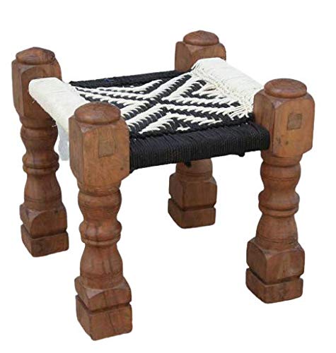 Antique India Home Wooden Charpai Stool for Your Sweet Home : Amazon.in ...