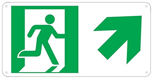 Amazon.com: RUNNING MAN UP RIGHT ARROW SIGN (Photoluminescent ,High ...
