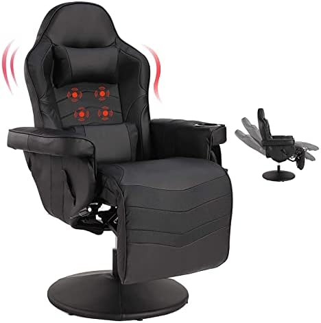 Amazon.com: LVUYOYO Reclining Gaming Chair, Gaming Chair with Footrest and Massage, High Back PU ...