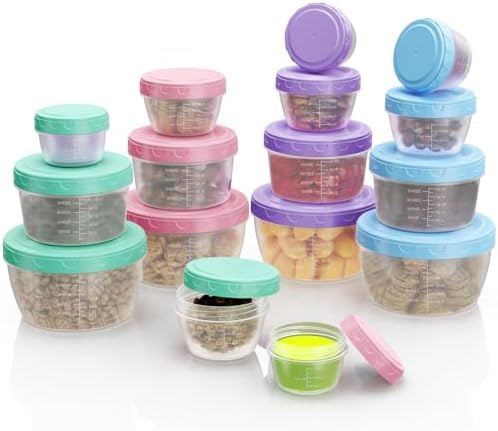 Amazon.com: 16 PCS Freezer storage Containers with Lids, Reusable BPA ...