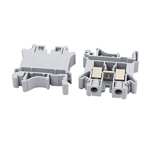 sourcingmap 2Pcs UK-10N DIN Rail Mount Guide Terminal Block 800V 76A ...