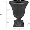 Amazon.com : Worth Garden 2-Pack Plastic Urn Planters for Outdoor ...