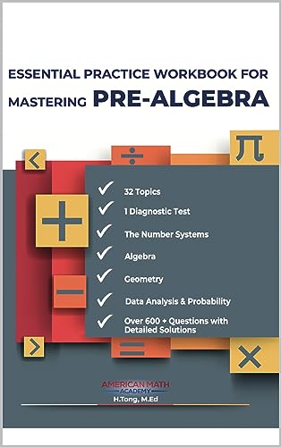 ESSENTIAL PRACTICE WORKBOOK FOR MASTERING PRE-ALGEBRA: GRADES 6-8 ...
