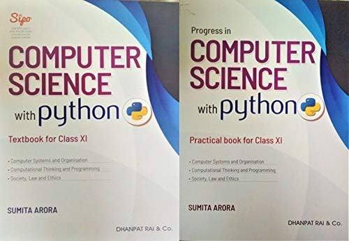 Computer Science with Python Textbook and Practical Book Set, Class 11, by Sumita Arora, DHANPAT ...