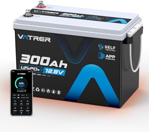 Amazon.com: 12V 300Ah Self-Heating LiFePO4 Lithium Battery with APP ...