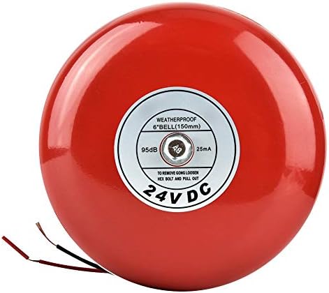 Safeguard Supply Fire Alarm Bell - 6" Ringing Bell - 12 Volt DC Bell ...