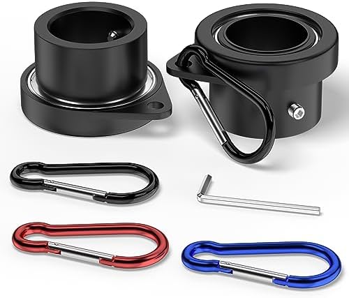 Amazon.com : ZMTECH 2 Pack Flag Pole Rings,Black Aluminum Alloy ...