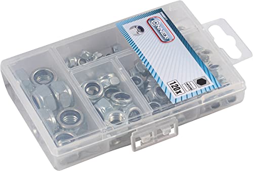 Connex DP8500111 Locking Nut Assortment 120 Pieces Various Sizes in Set ...