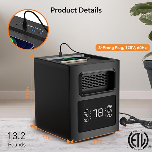 Shinic Infrared Heaters, Energy Efficient Space Heater with Remote ...