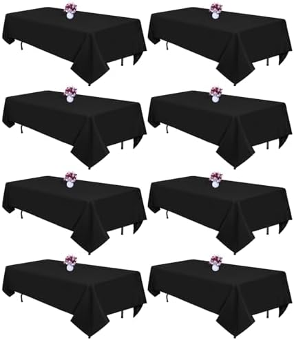 Amazon.com: ITWMTTO 10 Pack Black Tablecloth for Rectangle,60x102 Inch ...