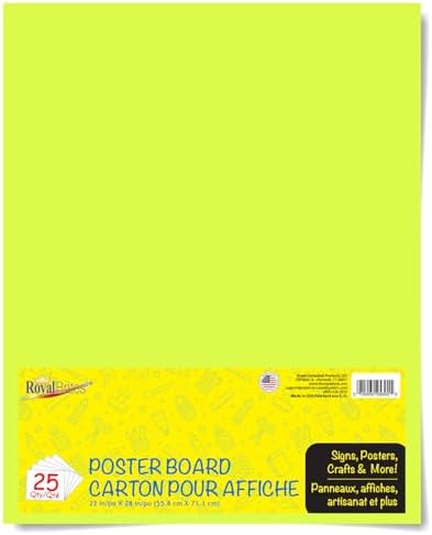 Amazon.com : White Poster Board, Premium 2-Sided 22x28 Poster Board for ...