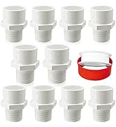 Amazon.com: Boltigen 10Pcs White PVC Pipe Fittings, 1/2 NPT Male Thread ...