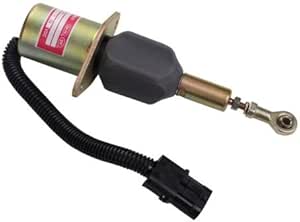 Amazon.com : LeTkingok Diesel Fuel Shut Off Solenoid Hyundai Excavator ...