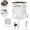 Amazon.com: Lomojo Night Stand with Charging Station, Bedside Table 17. ...