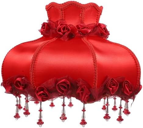 Angoily Cloth Lamp Shade European Style Lampshade with Bead Tassel ...