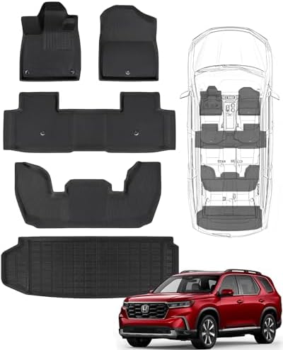 Amazon.com: CreekT Floor Mats for Honda Pilot 2023 2024 2025, All ...