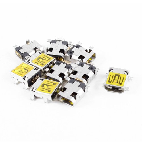 Mini USB Type B Jack Socket PCB SMT Female Plug Adapter 10 Pcs : Amazon ...