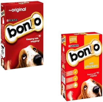 Bonio Dog Biscuits - Oven-Baked Crunchy Treats for Healthy Teeth and ...