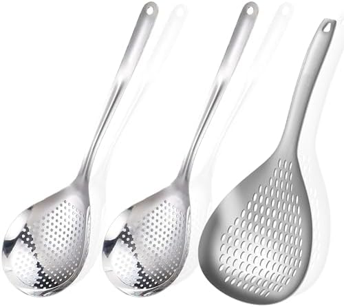 Amazon.com: Suwimut 2 Pack Skimmer Slotted Spoon, 13.6 Inch Large ...