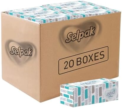 Selpak Comfort Boxed Facial Tissue 150 sheets 2 ply, Pack of 20 ...