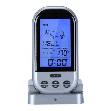 Generic New Wireless Remote Control Food Meat Outdoor BBQ Thermometer ...