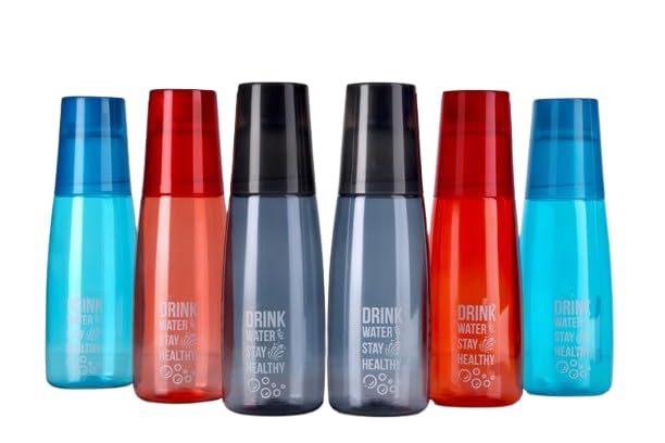 Harvard traders Reusable Plastic Water Bottles with Drinking Glass Lid ...