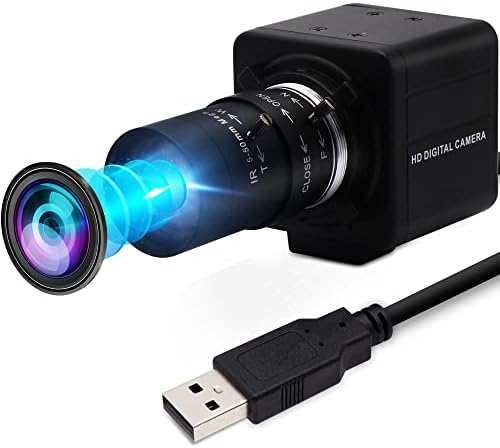 Amazon.com: ELP 4K USB Camera with Microphone 5-50mm Varifocal Lens ...