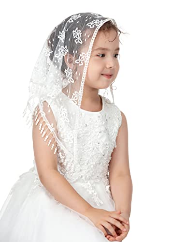 Snapklik.com : PAMOR Triangle First Communion Veils For Girls Lace ...