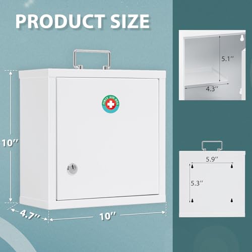 Snapklik.com : KYODOLED Locking Medicine Cabinet, Medication Lock Box