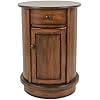 Amazon.com: Decor Therapy Keaton Round Storage Side Table, Honeynut ...