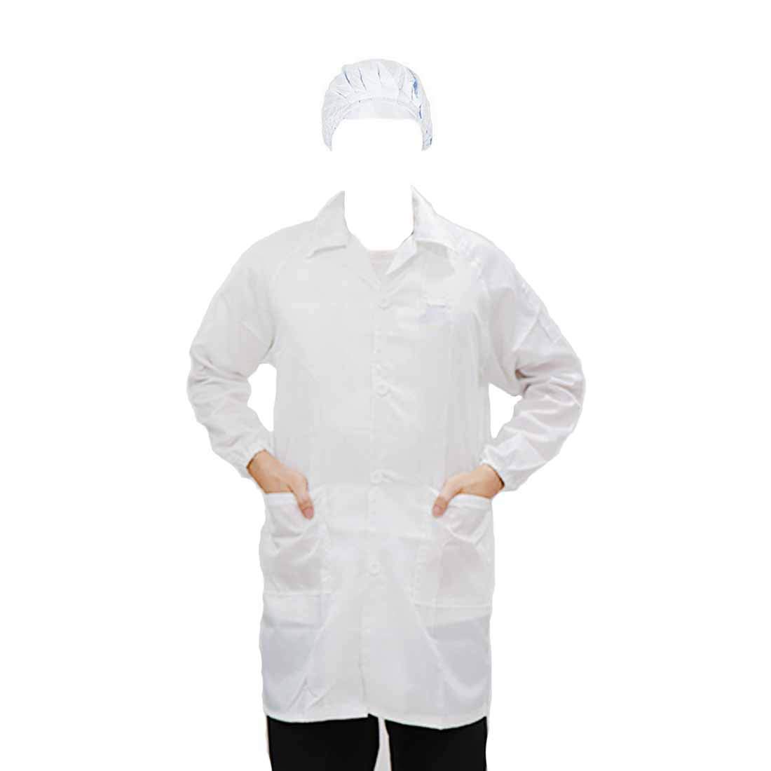 Xiaoyztan Size M White Strip Unisex Anti-static LAB Smock Clothes Coat ...