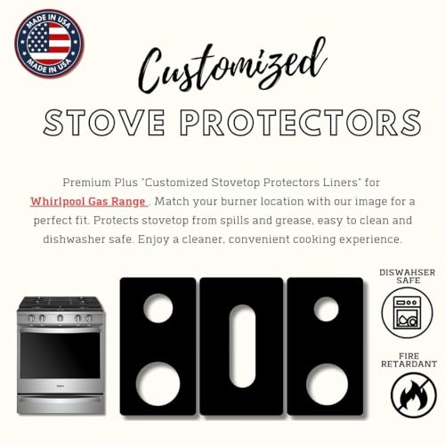 Premium Plus Stove Protectors for Whirlpool Gas Range Model WEG750H0HB ...
