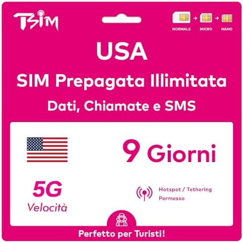 travSIM Scheda SIM USA | T-Mobile | dati da 50 GB, chiamate nazionali illimitate e SMS | La ...