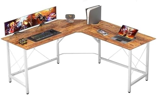 Gr8 Home Wooden L Shape Computer Desk Home Office Workstation Corner PC ...