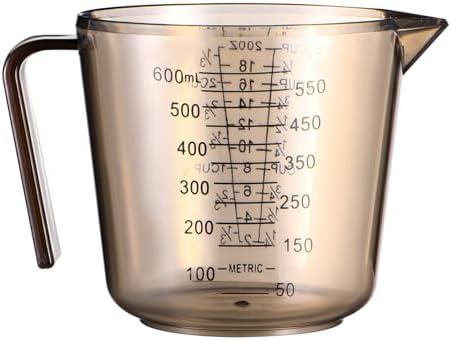 Acooruiteng Measuring Jug 600ml - Transparent Plastic Cup With Handle ...