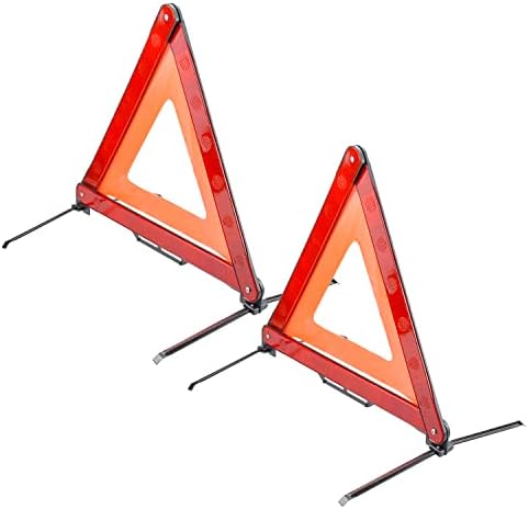 HENTEK 2Pack Warning Triangle Reflective Foldable Warning Triangle Kit ...