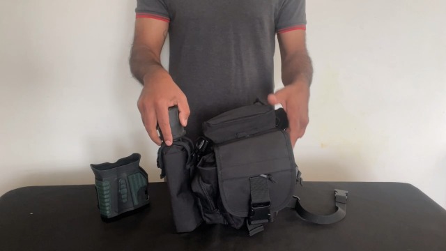 Watch tactical leg bag drop leg pouch on Amazon Live