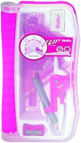 Helix Oxford Clash Maths Set - Pink : Amazon.co.uk: Stationery & Office ...