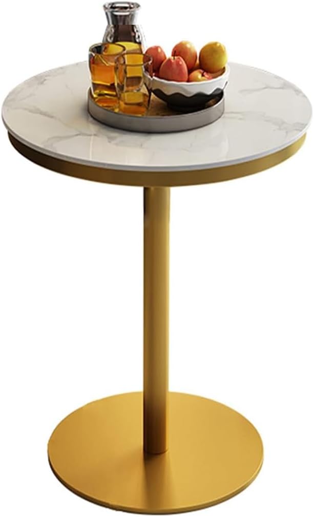 Classic Bistro Pub Furniture, Round Cocktail Bar Table with Metal Base ...