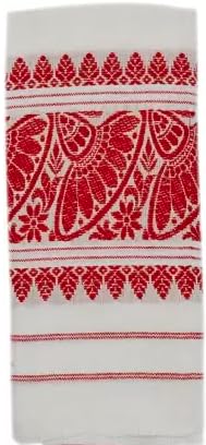 Primar Store Assamese Poly Cotton Japi Design Gamcha (Pack-3), White ...