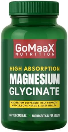 GOMAAX High Absorption magnesium glycinate 550mg, magnesium supplement ...